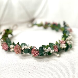 Fairycore Dried Flower Crown REAL Eucalyptus & Statice Faux Blooms ...