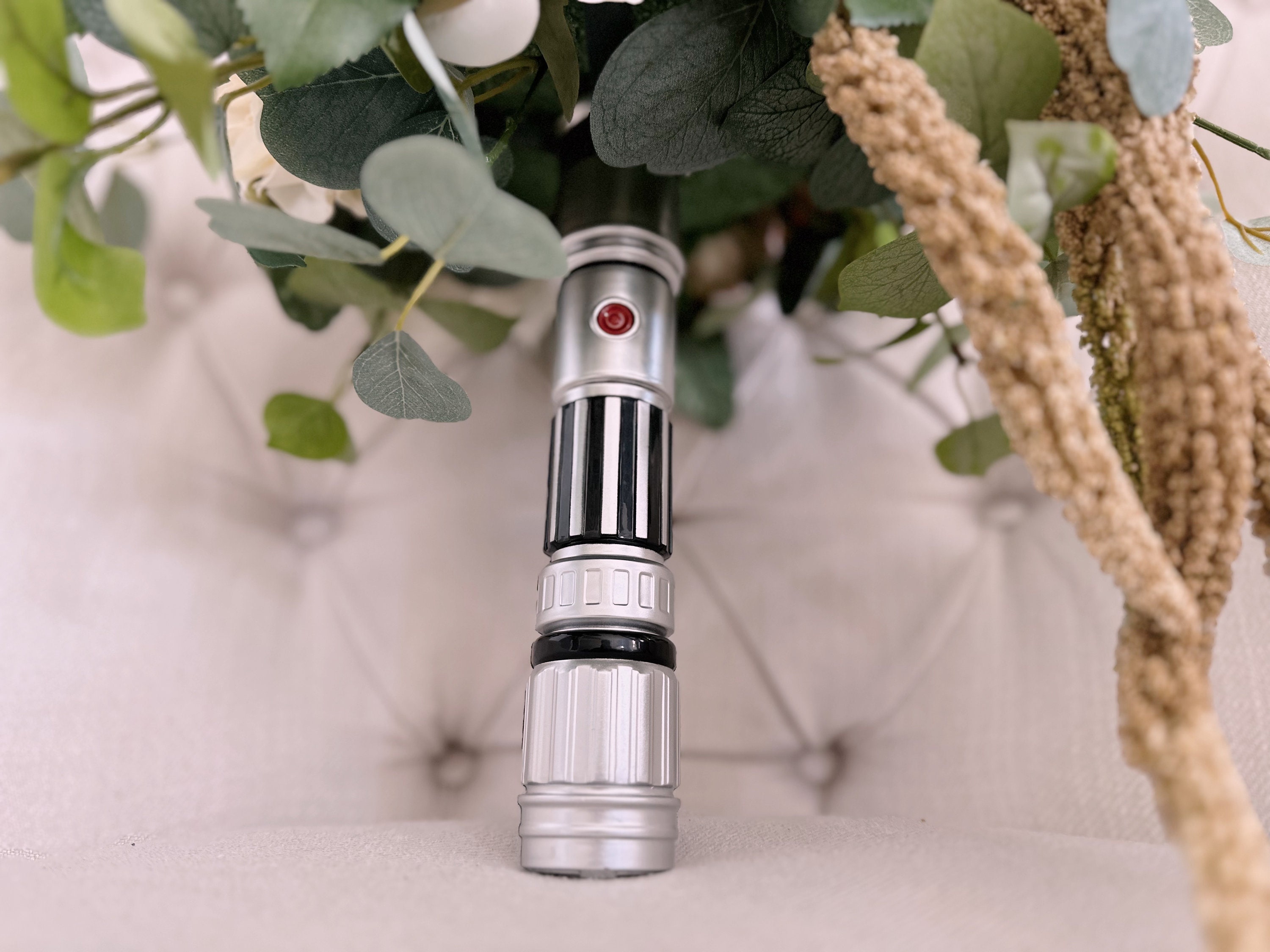 Star Wars Inspired Lightsaber Handle Wedding Bouquet | Faux Greenery ...