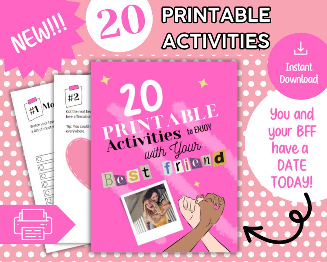 20 Printable Activities to Enjoy With Your Best Friend - Etsy