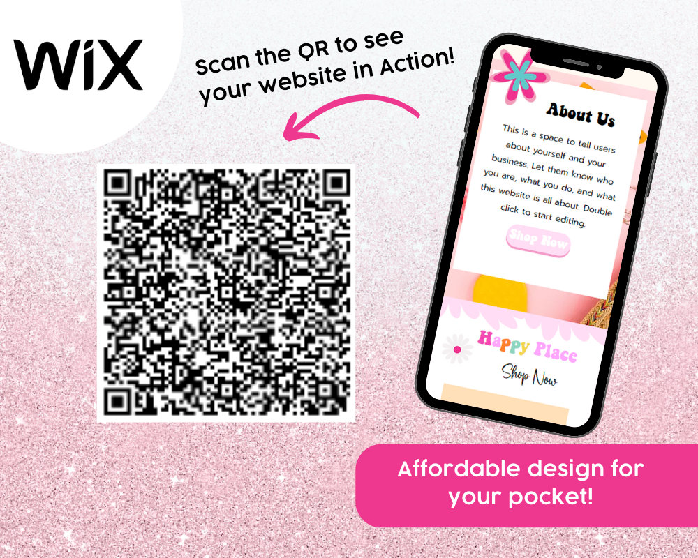 Wix Template Rainbow Happy Colors Colorful Pink Blue Wix Website Theme ...