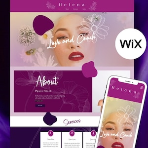 Wix Website Template Theme Purple Website Design Services and Blog ...