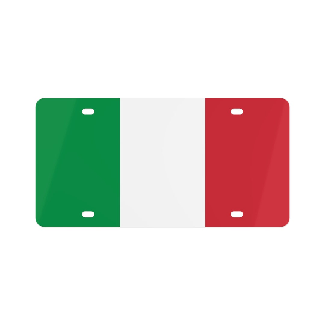 Italian Flag License Plate - Etsy