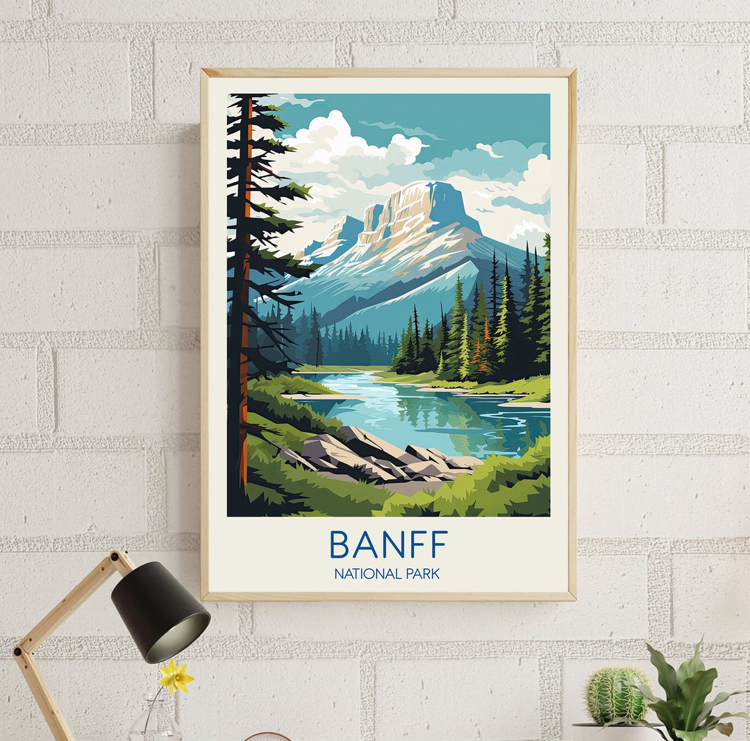 Banff Print Banff Travel Banff Poster Banff Art Banff - Etsy