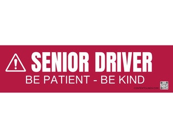 New Driver Car Sticker Vinyl Decal, Please Be Patient, Funny Student ...