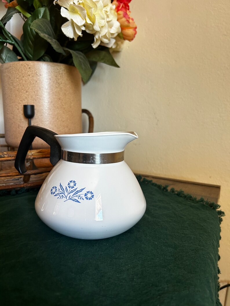 Corning Ware Blue Corn Flower Tea Pot - Etsy