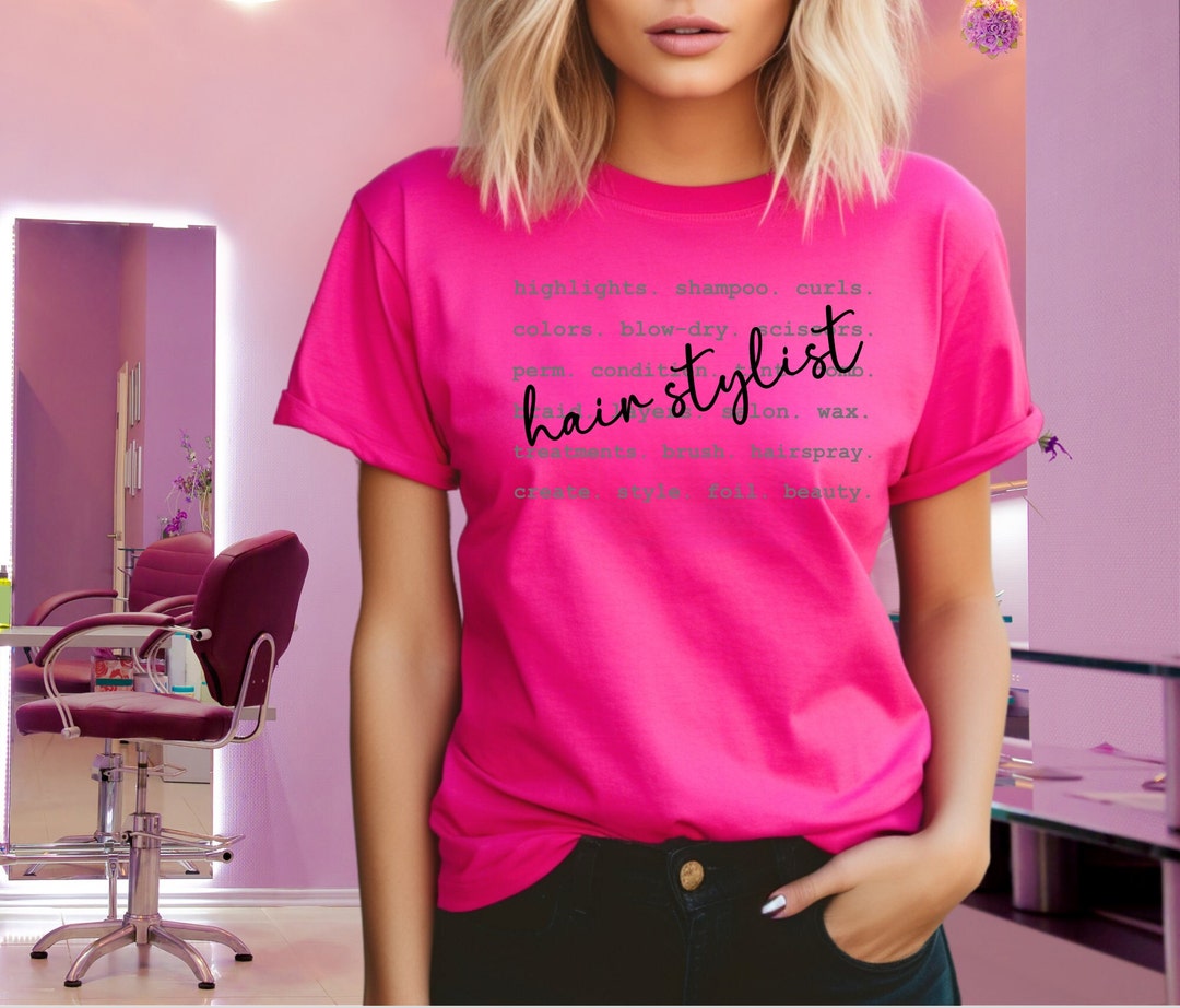 Hair Stylist T-shirt, Hair Stylist Typography T-shirt, Bella Canvas ...