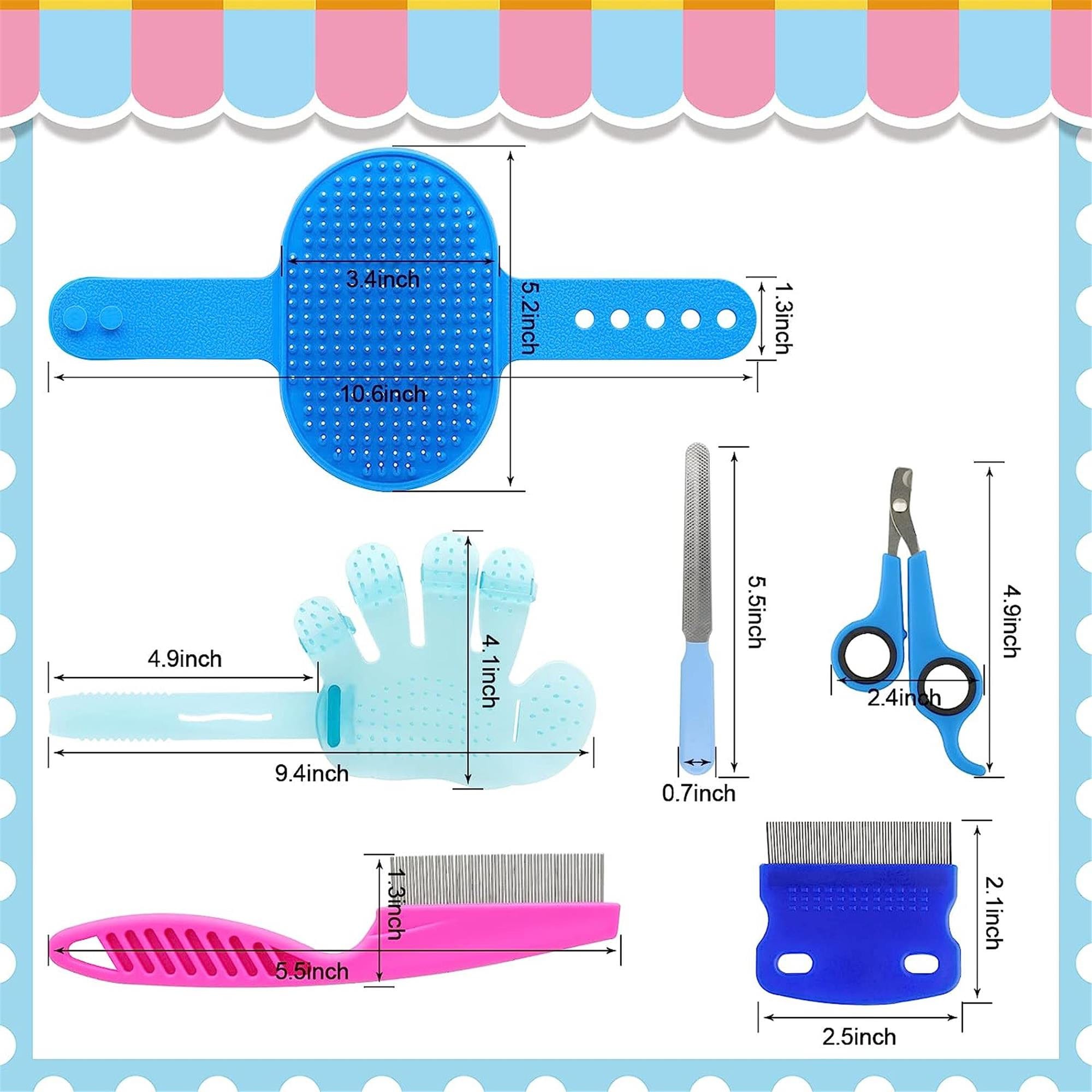 Rabbit Grooming Kit, Rabbit Brush for Shedding With Bunny Nail Clipper ...