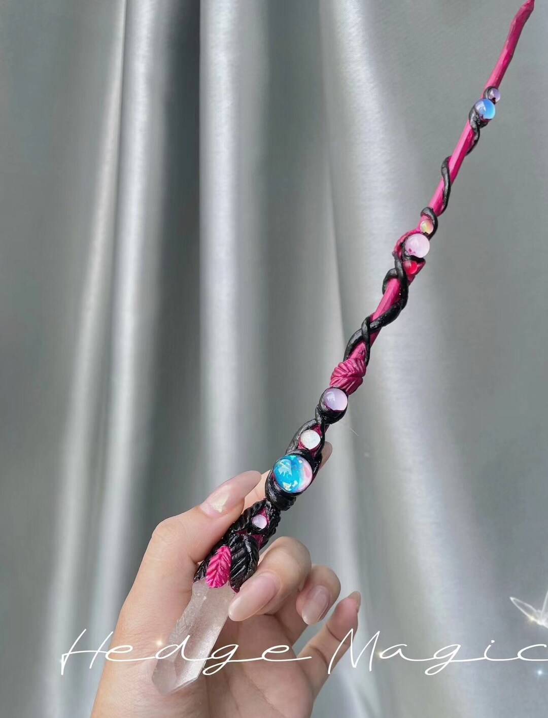 Witch Wand Crystal Wand Cross Magic Wand Cosplay Prop - Etsy