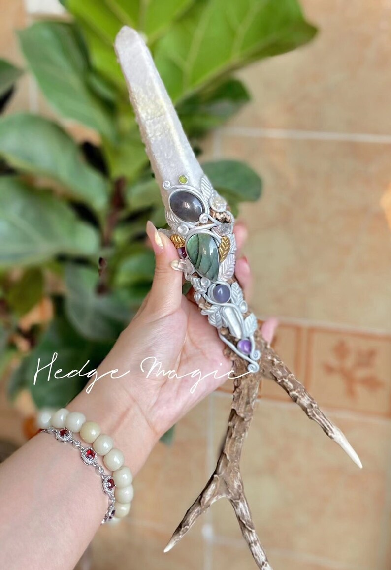 Witch Wand, Crystal Wand, Cross Magic Wand, Cosplay Prop, Halloween ...