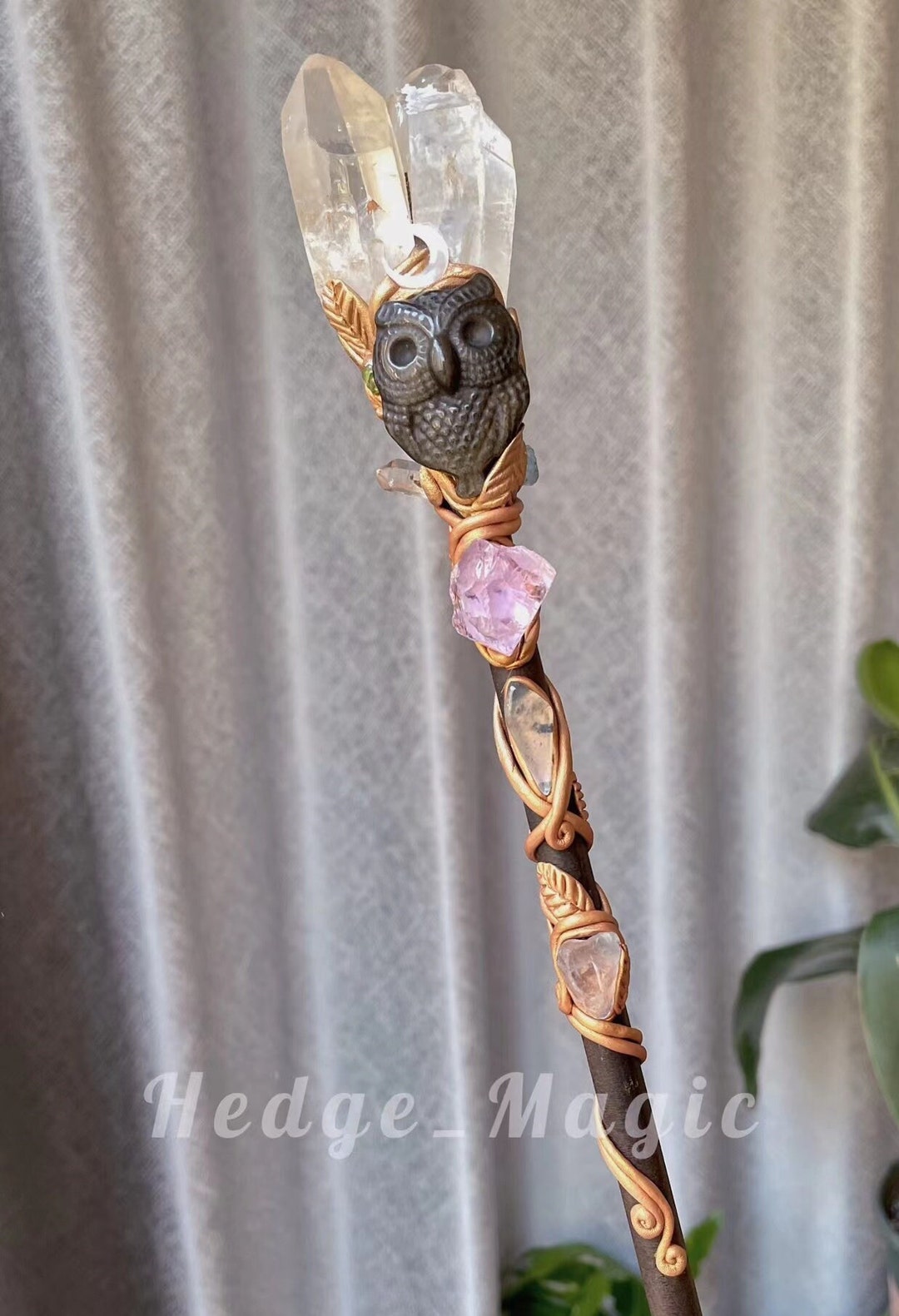 Witch Wand, Crystal Wand, Cross Magic Wand, Cosplay Prop, Halloween ...