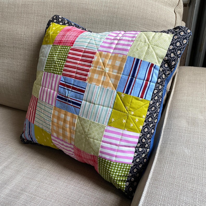 SEWING TUTORIAL Quilted Patchwork Throw Pillow Tutorial for Beginners ...