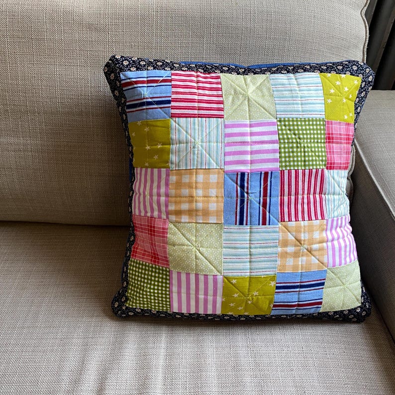 SEWING TUTORIAL Quilted Patchwork Throw Pillow Tutorial for Beginners ...