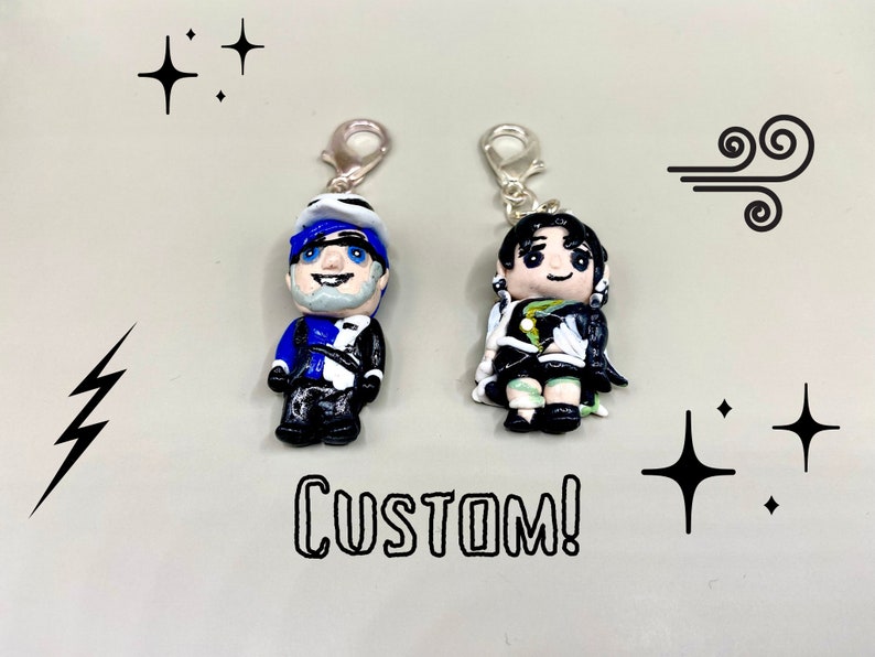 Custom Wuthering Waves Inspired Charms, Handmade Polymer Clay Keychains ...