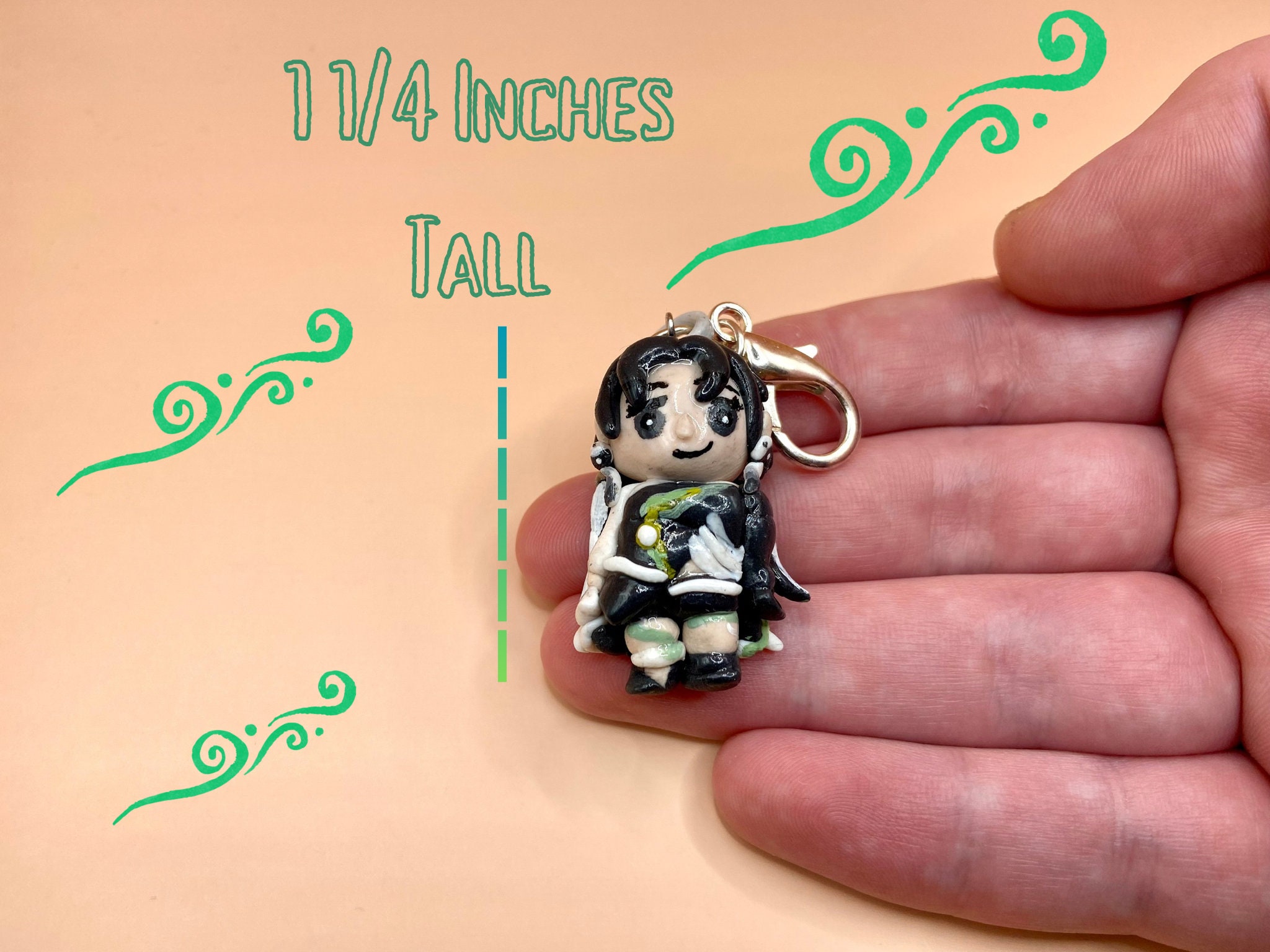 Custom Wuthering Waves Inspired Charms, Handmade Polymer Clay Keychains ...