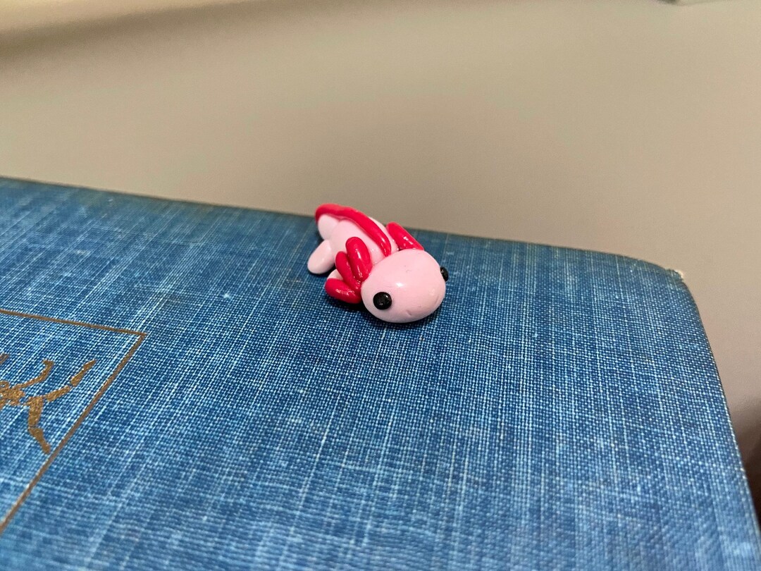 Custom Axolotl Clay Figurine, Axolotl Miniature Charm, Axolotl Keychain ...