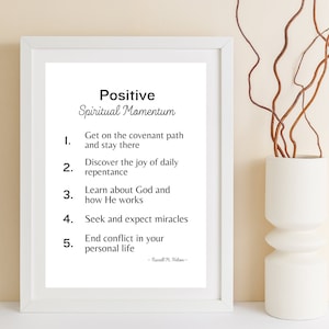 Positive Spiritual Momentum Printable Wall Art Russell M. Nelson Quote ...