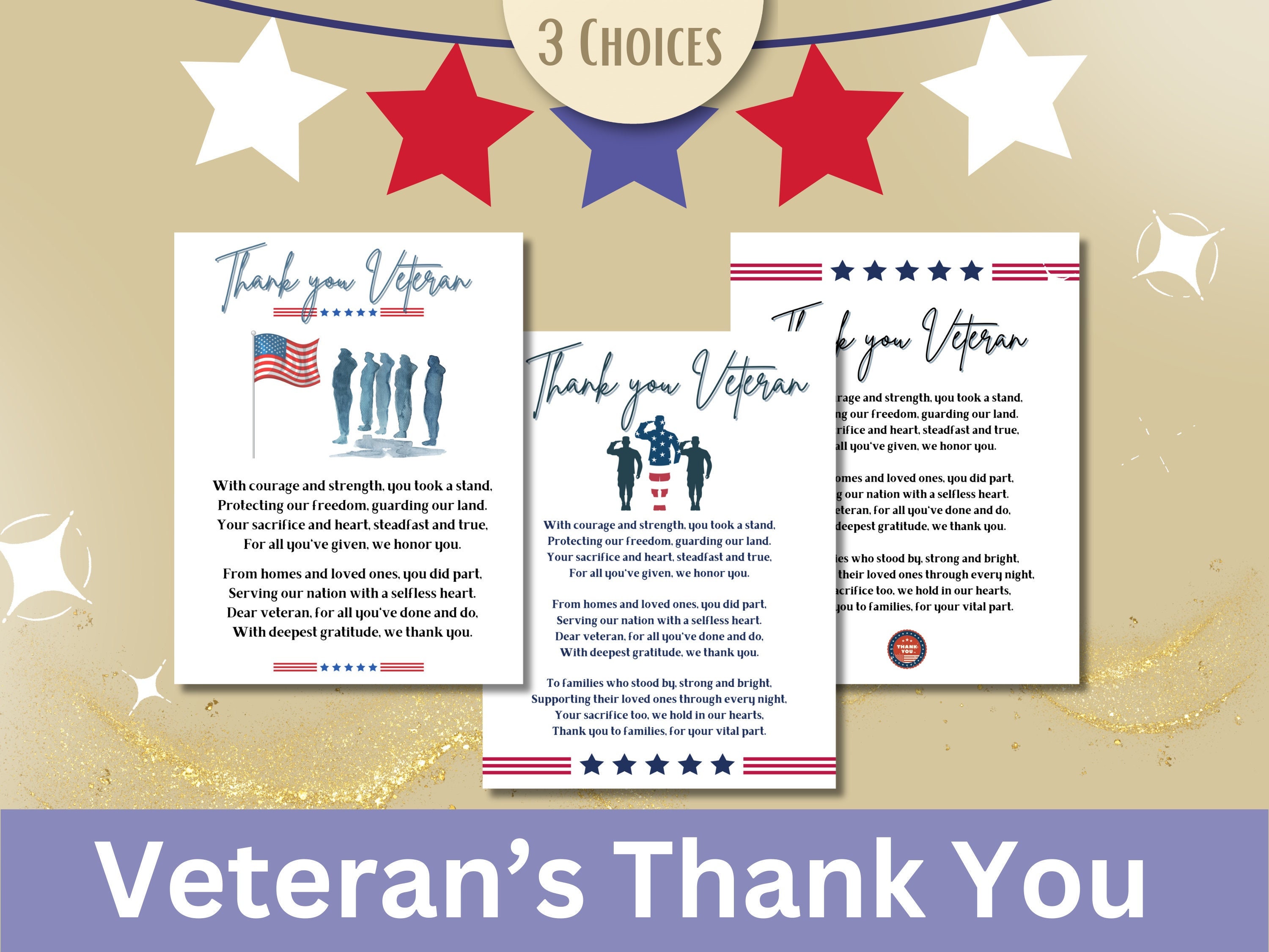 Veteran Thank You | Printable Recognition & Appreciation Wall Art - Etsy