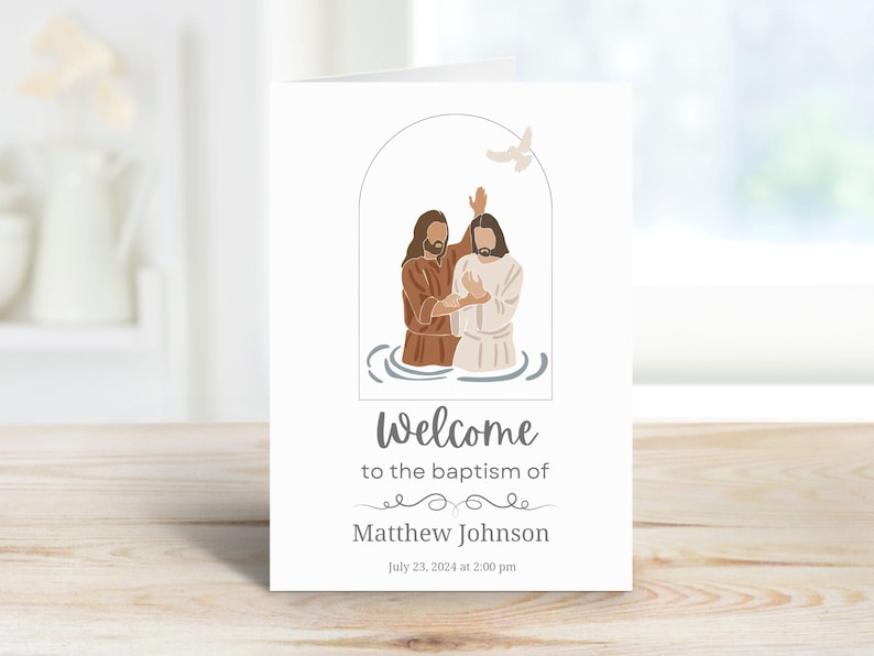 LDS Baptism Program Template – Boy or Girl Sacrament | Editable Canva ...
