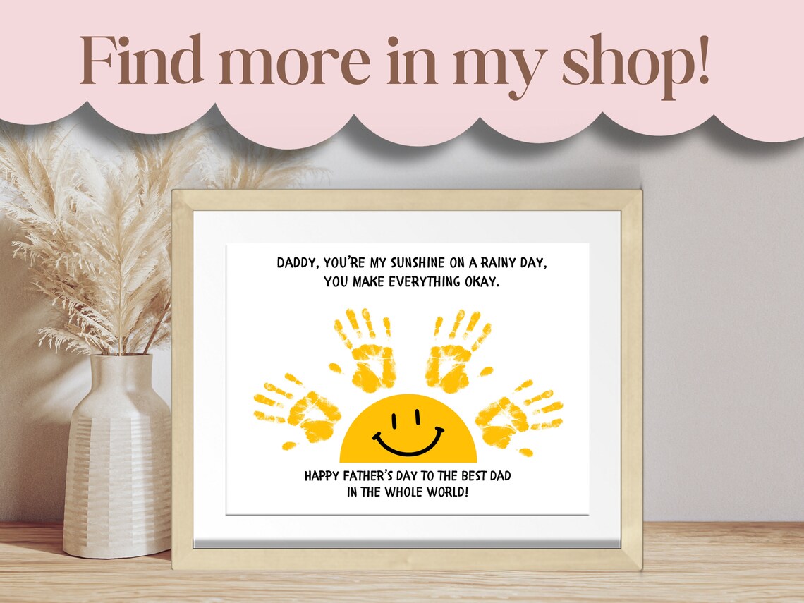 Father's Day Medal Handprint Craft - Etsy