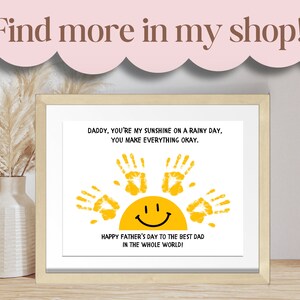 Father's Day Handprint Craft Medal Gift for Dad From Kids Father's Day ...