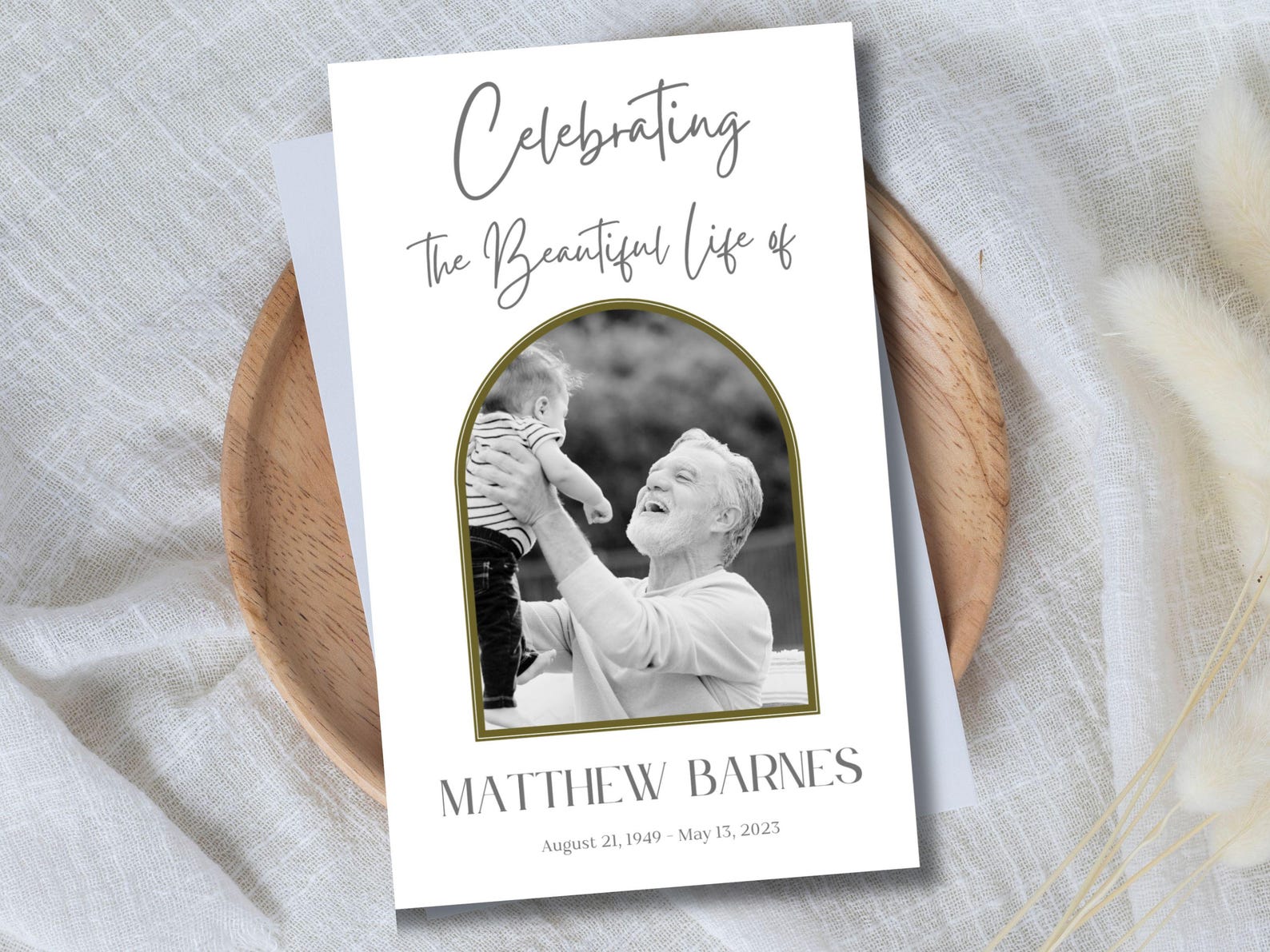 LDS Funeral Program Template: Editable Celebration of Life Obituary ...