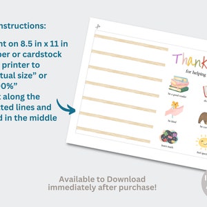 Printable Teacher Thank You Card Teacher Appreciation Printable Digital ...