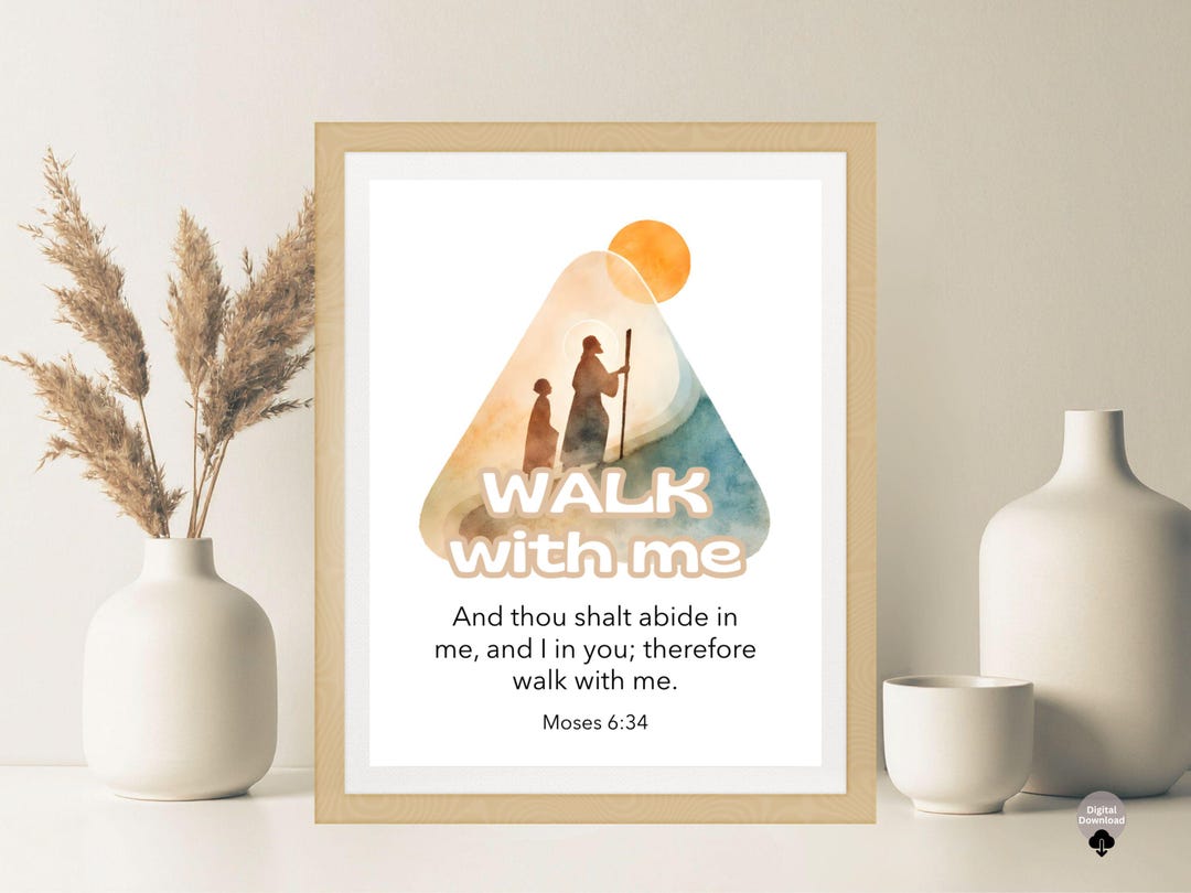 Walk With Me LDS Youth Theme 2026 Poster Bundle | Printable Jesus ...