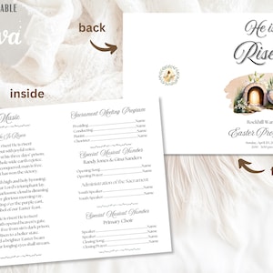 Editable Easter Program Template He is Risen LDS Easter Program ...
