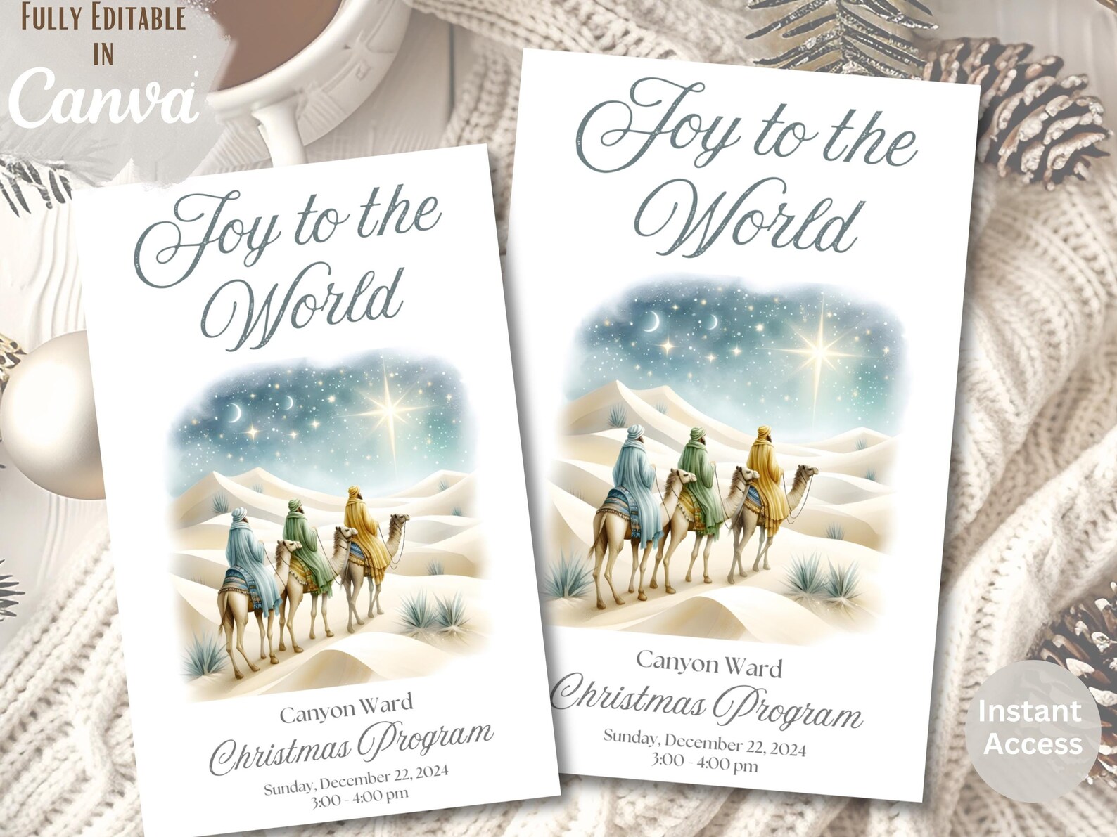 LDS Sacrament Meeting Christmas Program | Printable Canva Template ...