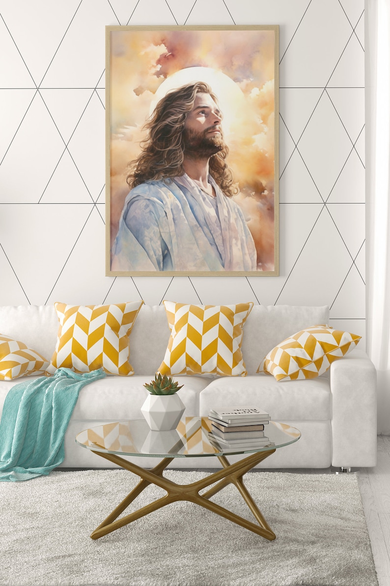 Resurrected Christ Wall Art Christian Home Decor Printable Christian ...