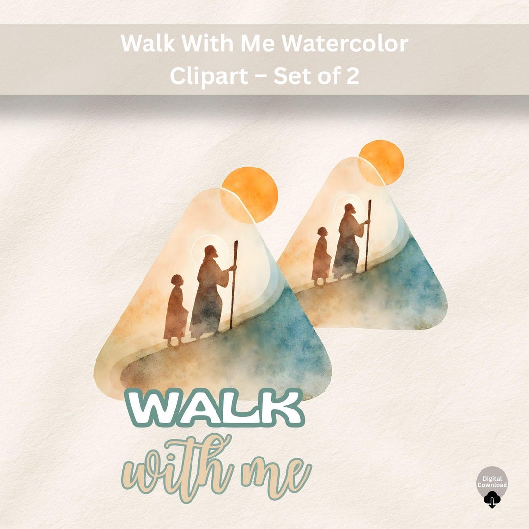 LDS Walk With Me Clipart Youth Theme 2026 Jesus and Child Watercolor ...