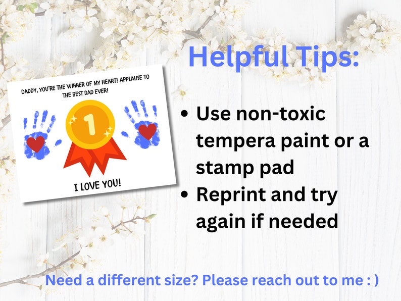 Father's Day Medal Handprint Craft - Etsy