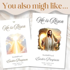 Editable Easter Program Template He is Risen LDS Easter Program ...
