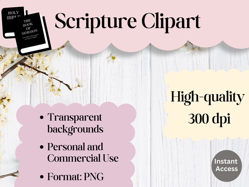 LDS Scripture Clipart Set: Book of Mormon PNG Images (commercial Use ...