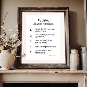 Positive Spiritual Momentum Printable Wall Art Russell M. Nelson Quote ...
