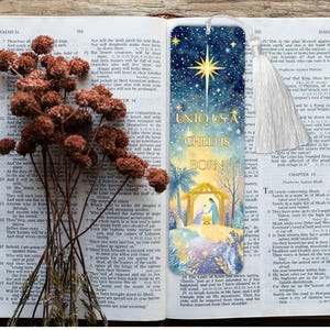 Christmas Scripture Bookmark Set | Nativity & Faith Art | Christian ...