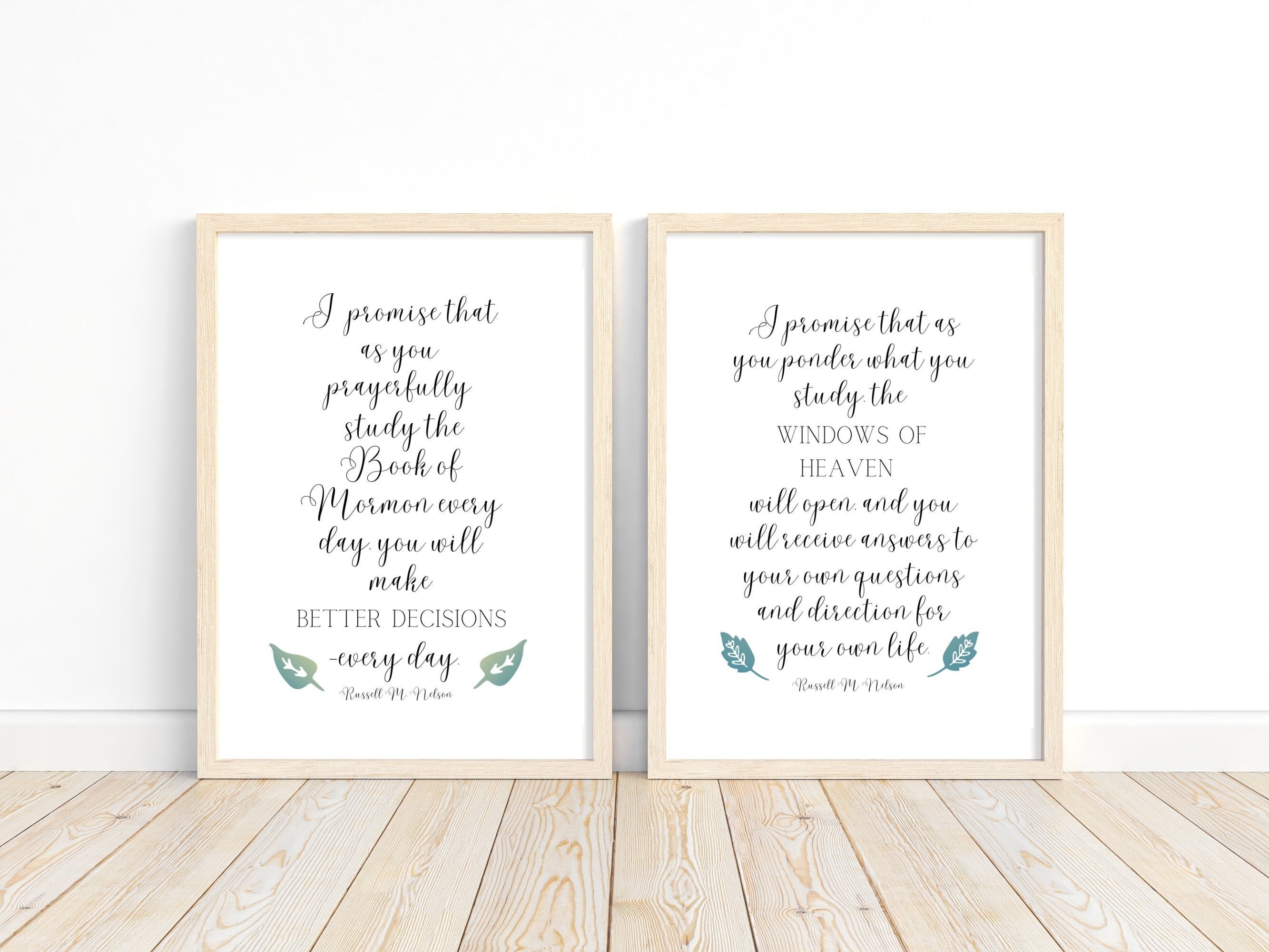 Power of Book of Mormon Quote Russell M. Nelson Quote LDS Wall Decor ...