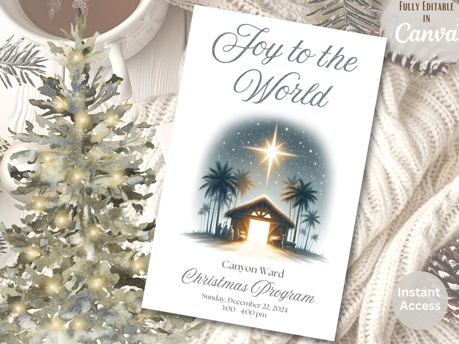 Christmas Program Template LDS Christmas Sacrament Meeting Program ...