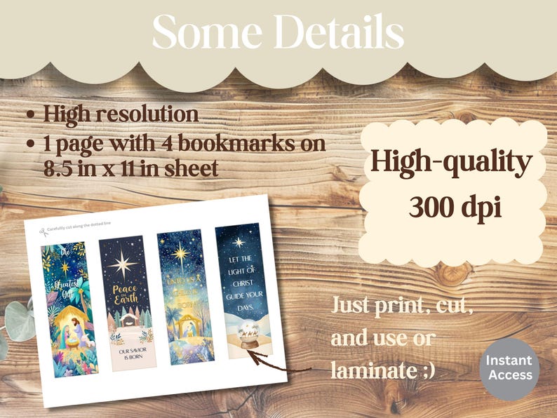 Christmas Scripture Bookmark Set | Nativity & Faith Art | Christian ...