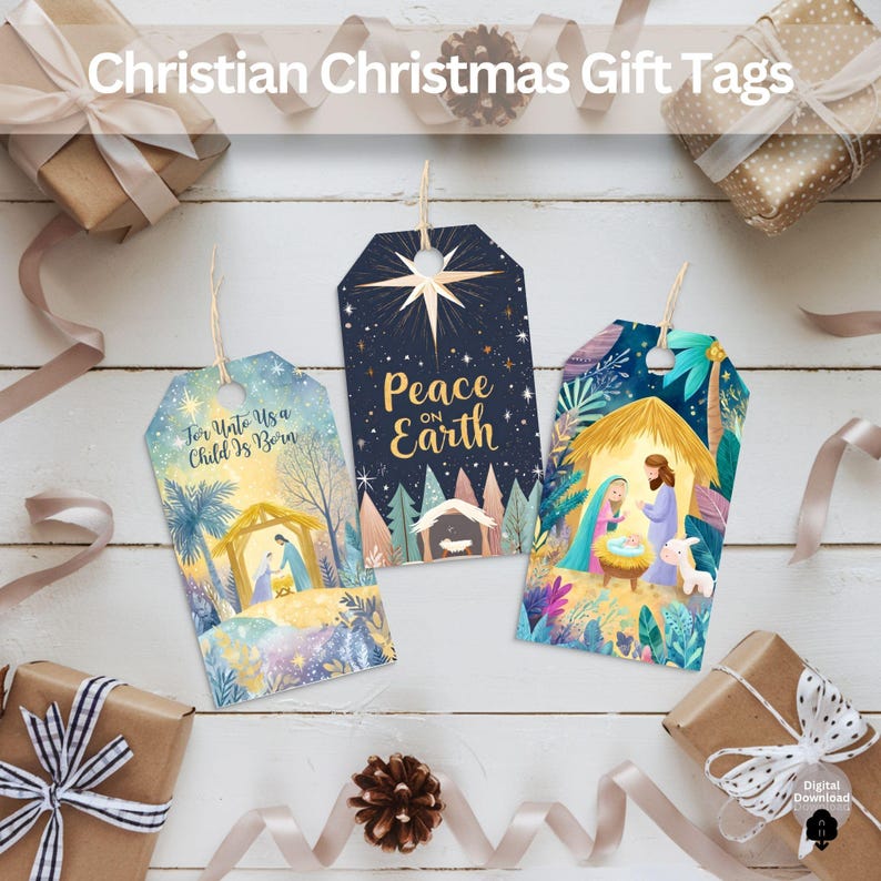 Christian Gift Tags – Printable LDS & Nativity Christmas Tags | Peace ...