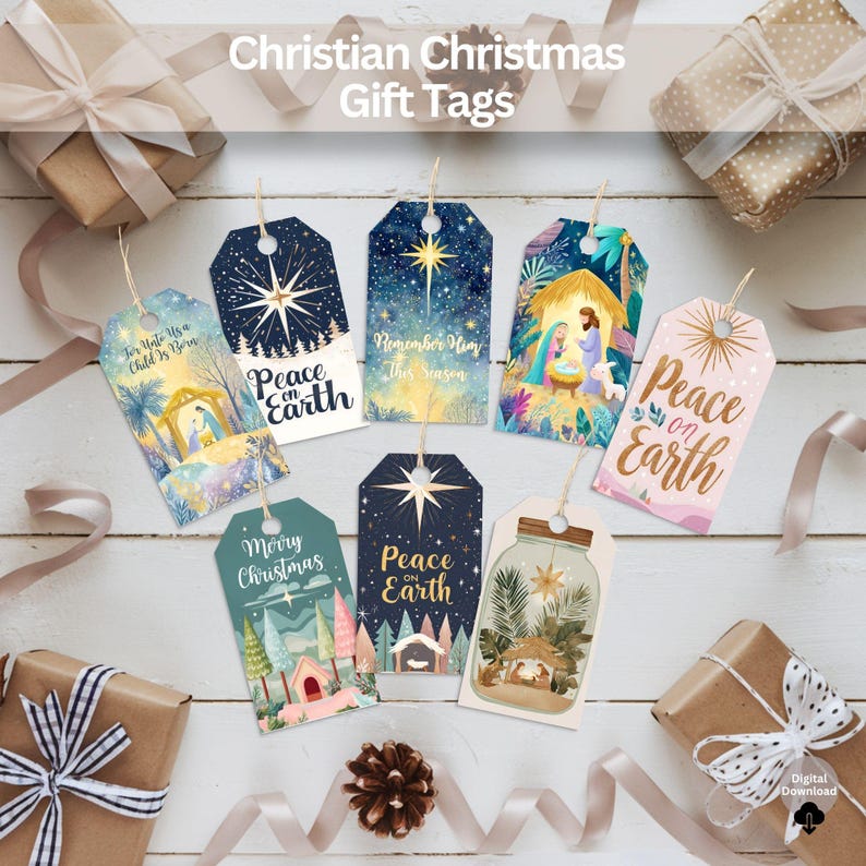 Christian Gift Tags – Printable LDS & Nativity Christmas Tags | Peace ...