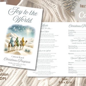 LDS Sacrament Meeting Christmas Program | Printable Canva Template ...