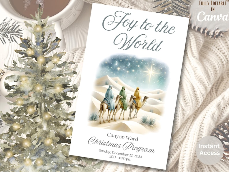 LDS Sacrament Meeting Christmas Program | Printable Canva Template ...