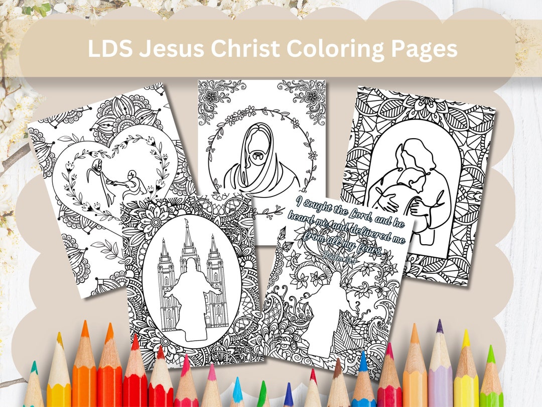 LDS Jesus Coloring Pages Jesus Christ Wall Art Printable Jesus Coloring ...