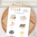 Printable Teacher Thank You Card Teacher Appreciation Printable Digital ...