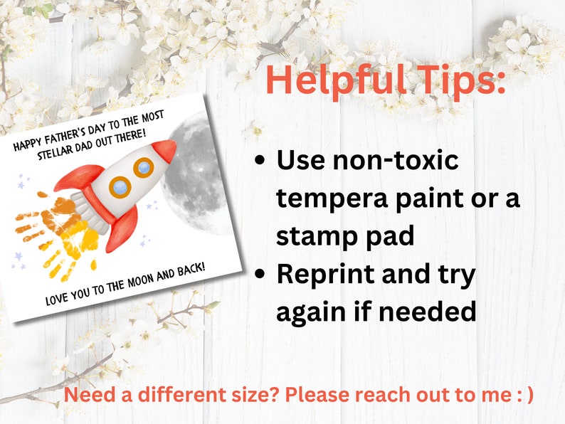 Father's Day Rocket Handprint Craft Gift for Dad From Kids Father's Day ...