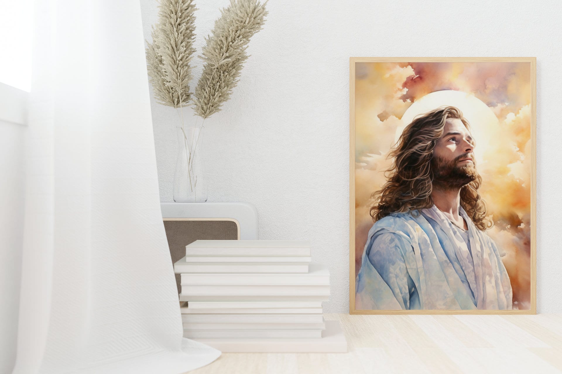 Resurrected Christ Wall Art, Christian Home Decor, Printable Christian ...