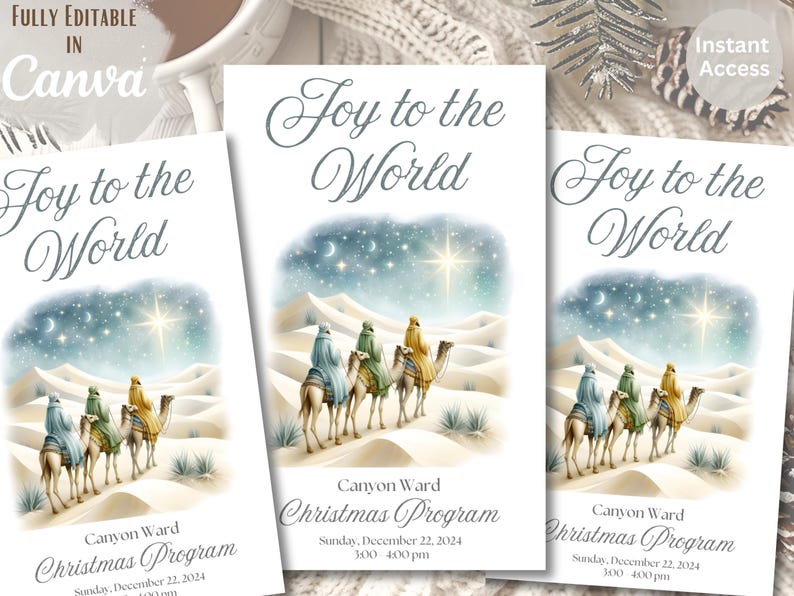 Christmas Program Printable LDS Christmas Sacrament Meeting Program ...