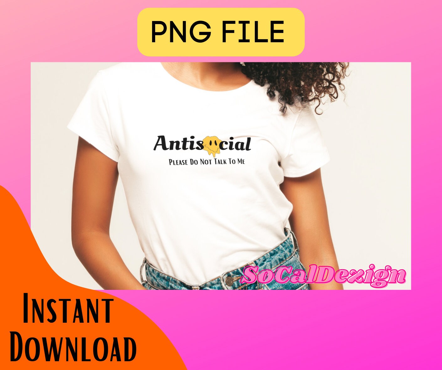 Antisocial PNG Instant Download - Etsy