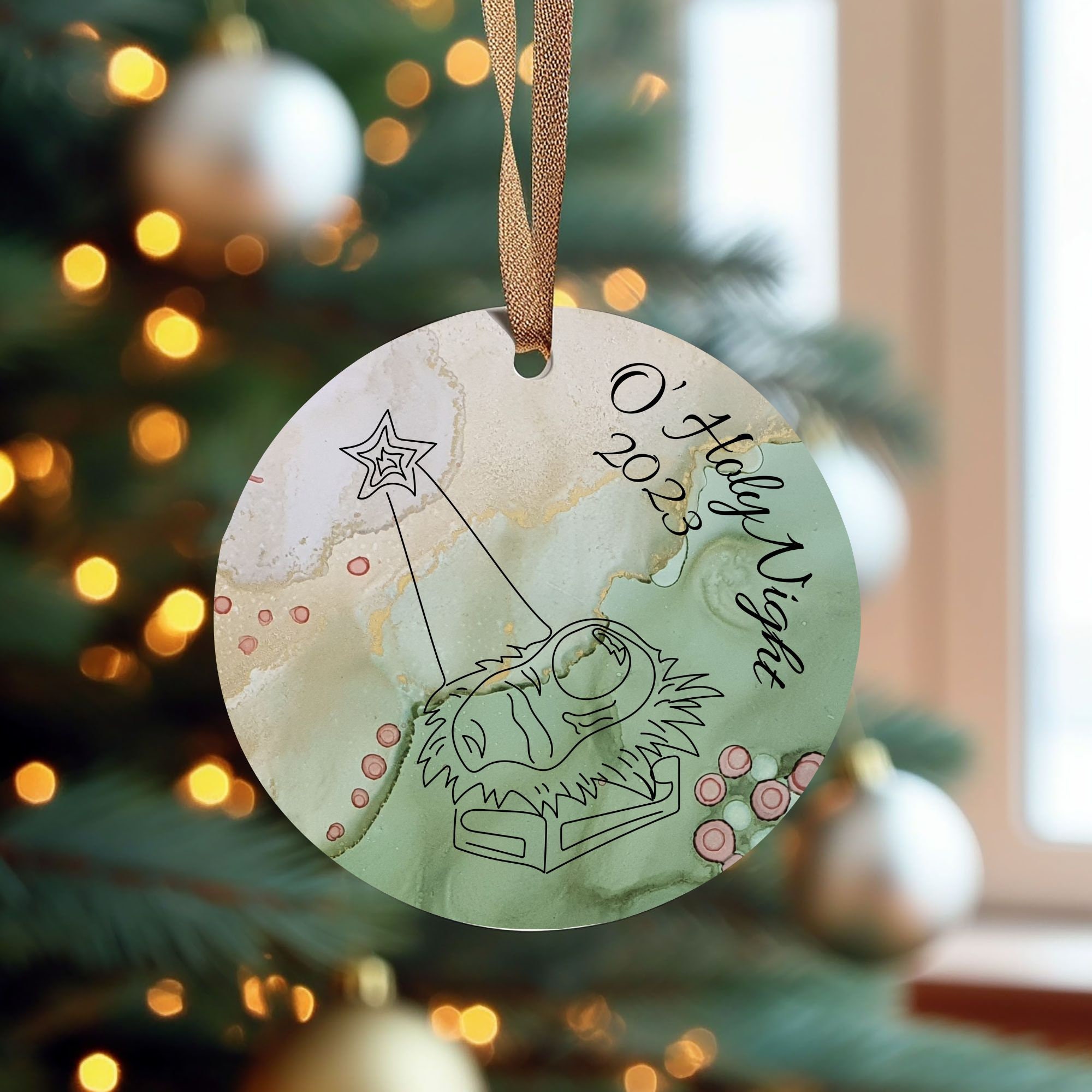 Religious Christmas Tree Ceramic Ornament Christian Christmas - Etsy